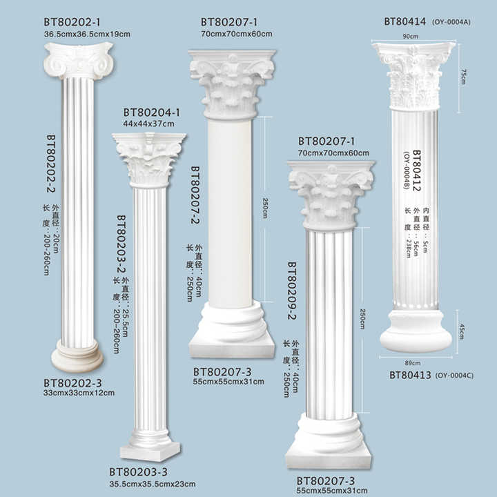 Guanyu Roman Plant Stand - Elegant Greek Column Statue