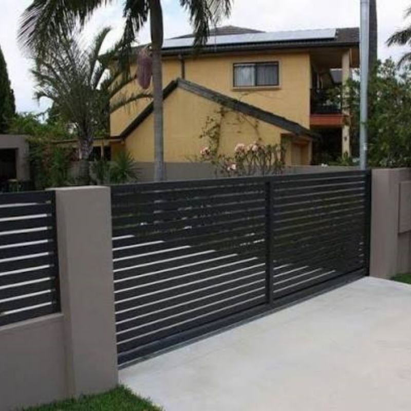 Factory Customize Black Heat Treated Aluminum Tubular Garden Privacy ...