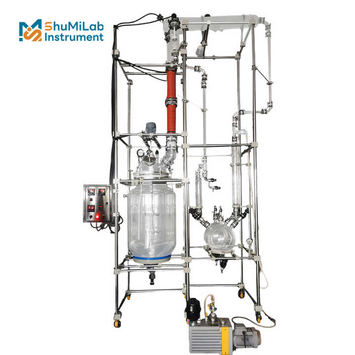 200L Durable Borosilicate Glass Distillation Reactor for Chemical ...