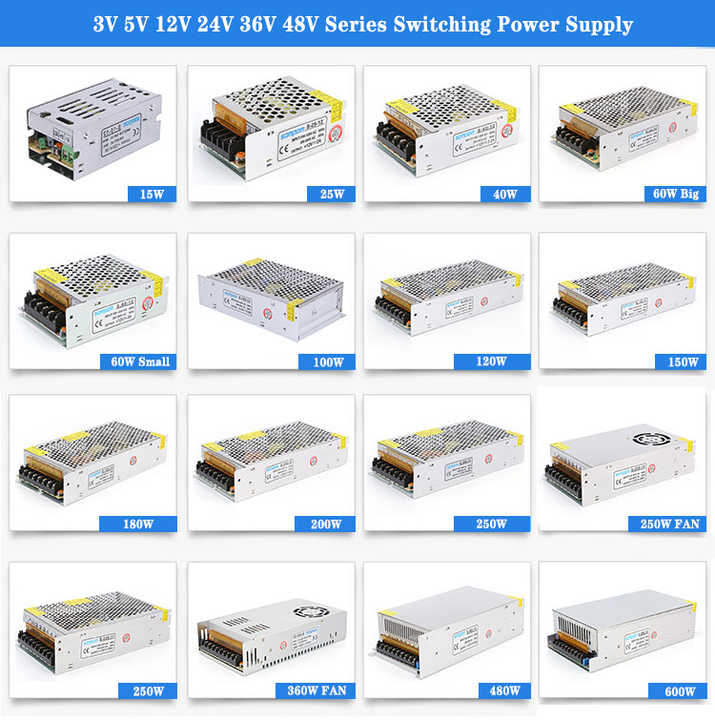 SMPS PSU 5V 12V 24V 36V 48V - Reliable AC DC Power Supplies