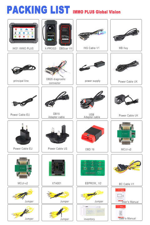 LAUNCH X431 IMMO PLUS X-PROG3 Auto Scanner High Multi-model Car Key ...