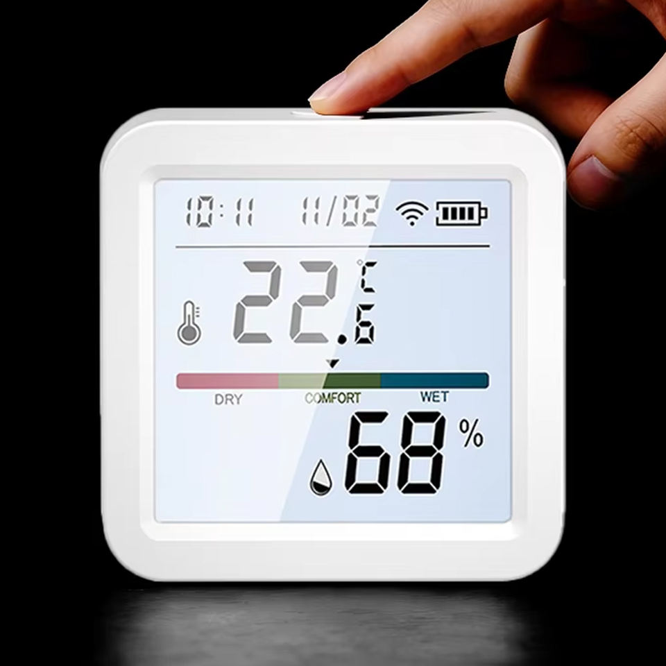 Tuya WiFi Smart Temperature and Humidity Monitor with Backlight Display ...