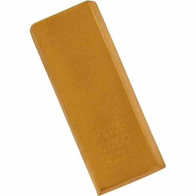 Logo Printed Gold Bar Stress Ball - Customizable Promotional Toy