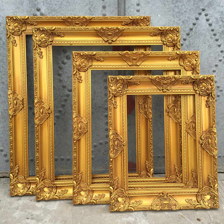 Custom Large Antique Wooden Photo Frame - Ornate Wall Hanging & OEM