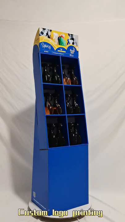 Promotional Portable Pos Cardboard Floor Display Stand