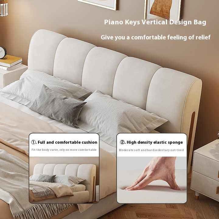 1.8M Modern Simple Technology Nordic Master Double Puff Bread Cloth Bed ...