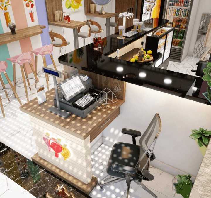 Modern Drink Juice Bar Display Counter Smoothie and Juice Shop ...