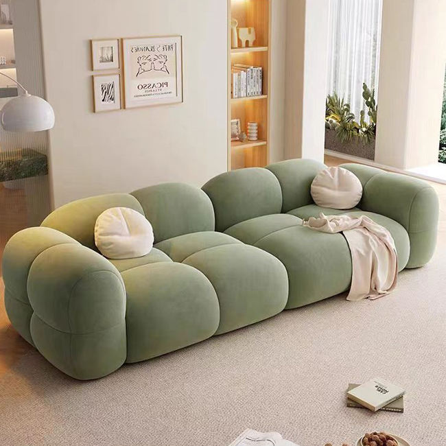 Italian Luxury Living Room Furniture Home Fabric Floor Sofas Upholstery ...
