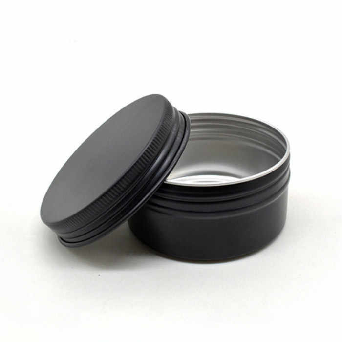 OEM 80g 68*35mm Matte Black Round Aluminum Coffee Bean Jar Metal Gold ...