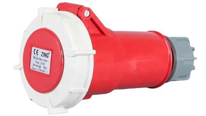 IP44 3 Pin 110V 32A Industrial Male Plug 4H Grounding Yellow Color ...