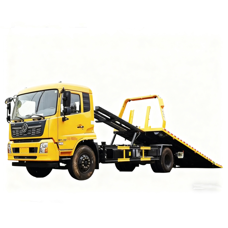 Car Towing Wrecker Road Wrecker Truck Flatbed Towed Wrecker Vehicle ...