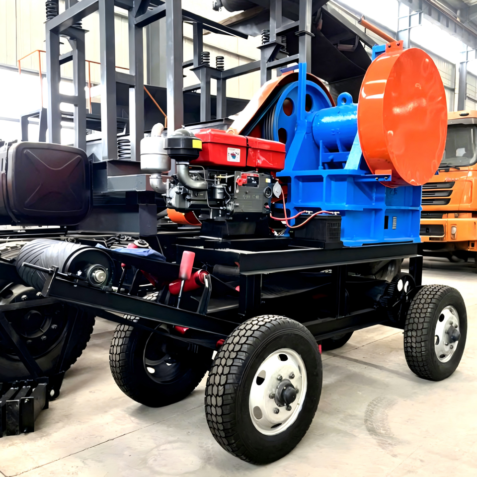 Portable 400x600 Mobile Jaw Crusher with Conveyor Granite Jaw Crusher ...