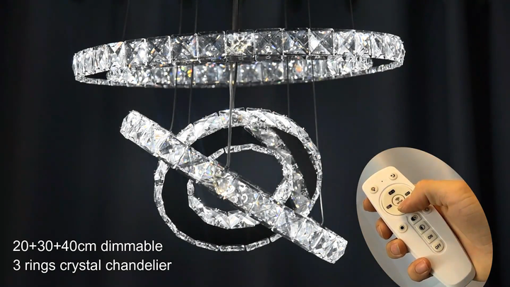 Custom Bedroom Dining Room Modern Droplight LED Crystal Chandelier with ...