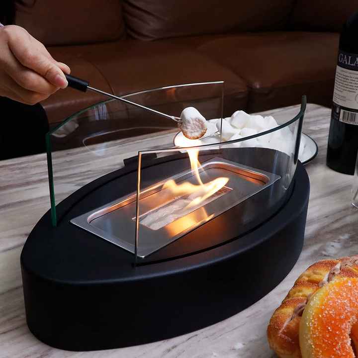Luxury Portable Fire Pit Table Top Fireplace Tischkamin Bio Ethanol ...
