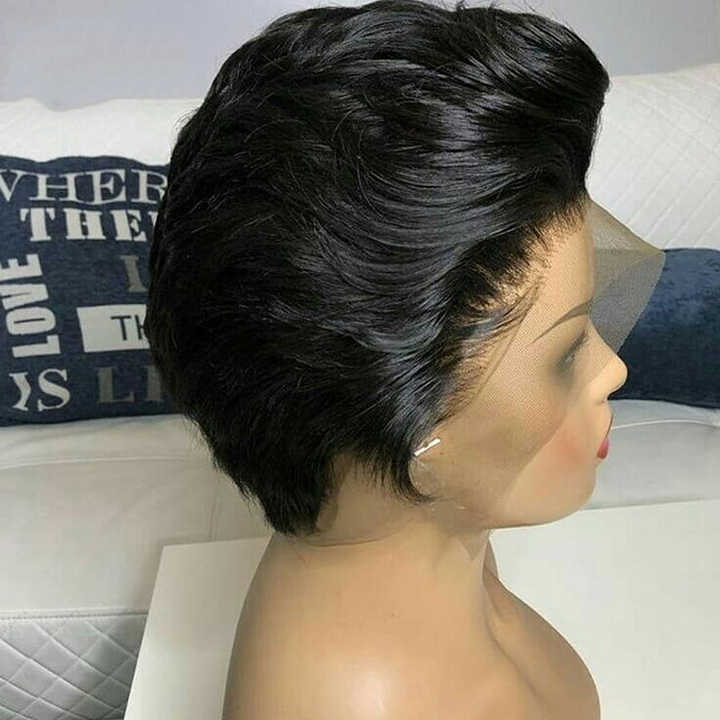 Short Bob Pixie Cut Wigs - Natural Human Hair Wigs