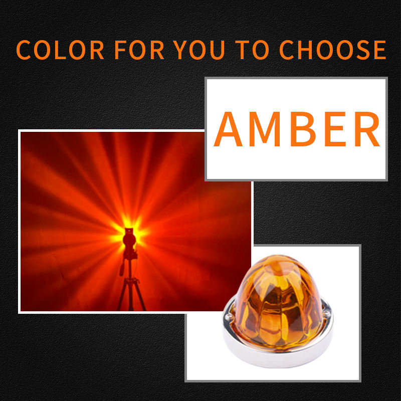 Halogen Truck Side Marker Light Star Light Watermelon Glass Lens Amber ...