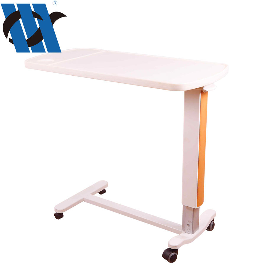 Hospital Patient Bed Table - Movable Adjustable Over Bed Dining Table