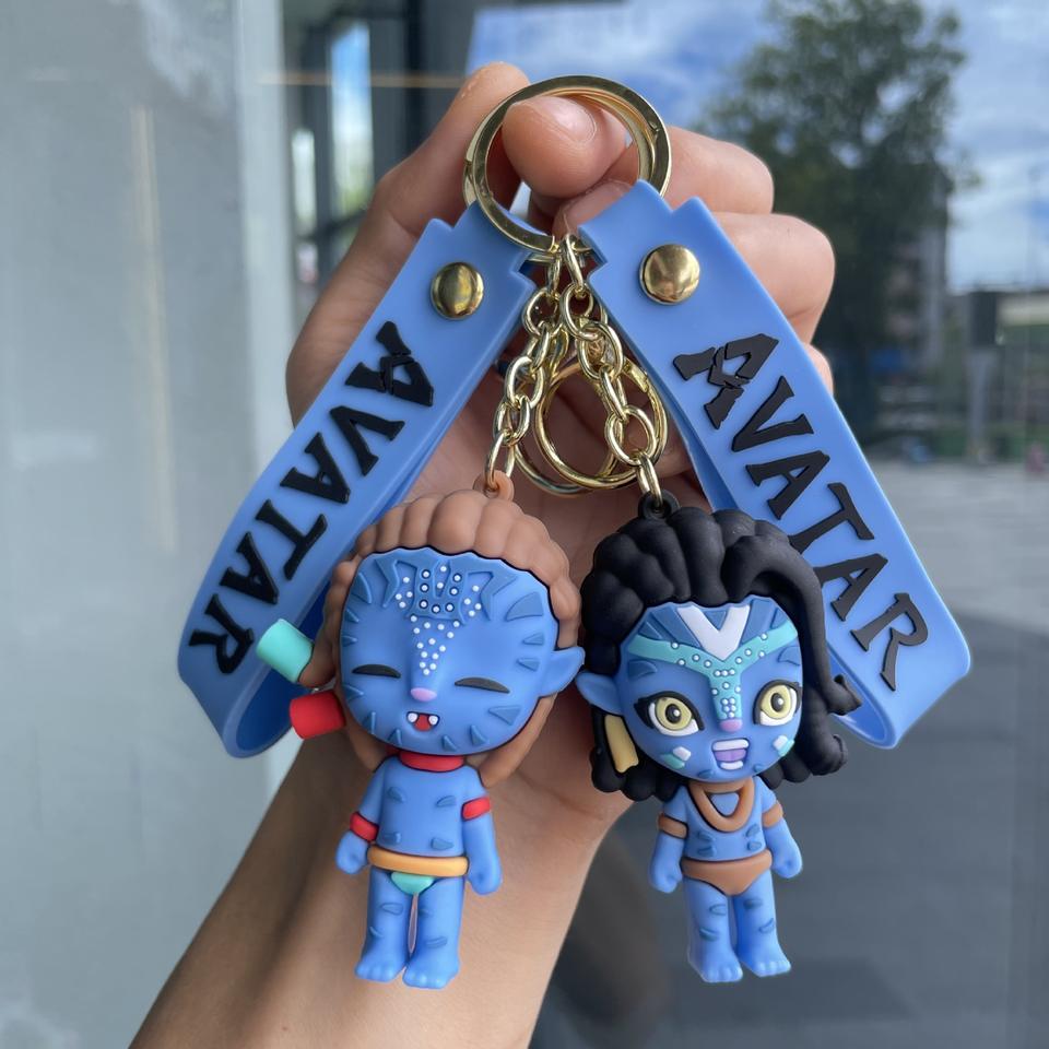Cartoon Avatar Anime Character 3D Keychain Cute Soft Rubber PVC ...