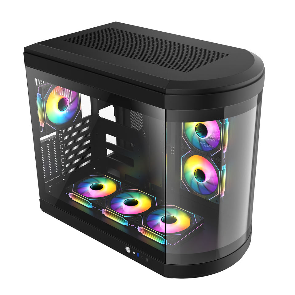 RGB Gaming Case - Tempered Glass PC Case with Water Cooling