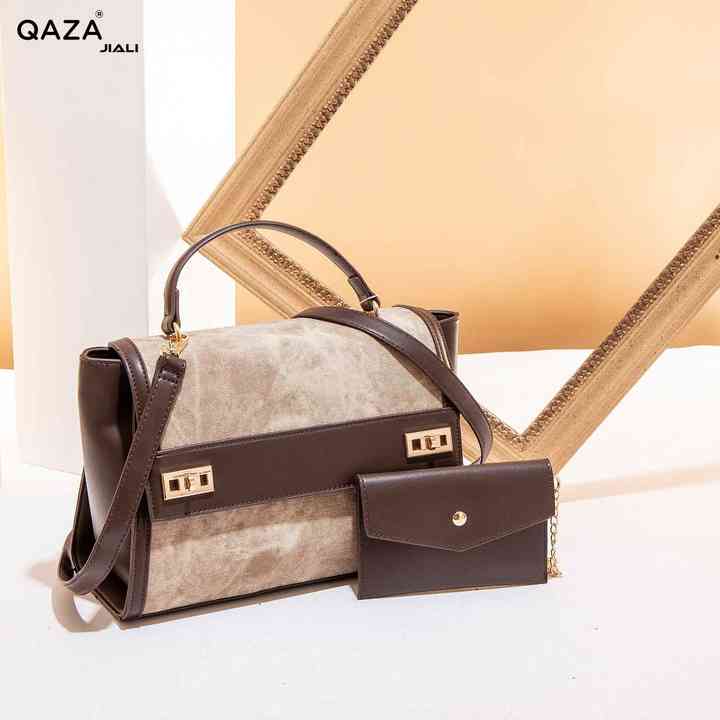 QAZA Jiali 2024 Large Capacity PU Handbag for Shopping Fashionable Tote ...