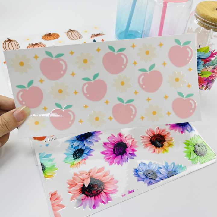 Wholesale Factory Custom logo Glass Vinyl Dtf Vinyl Stickers Ready to ...