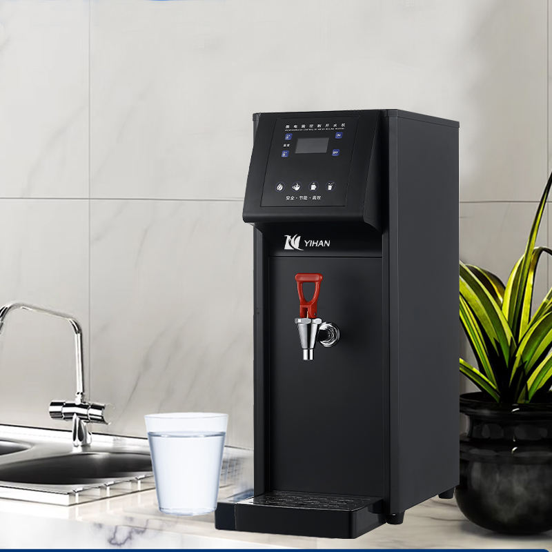 Sleek Electric Standing Water Dispenser for Hotels Featuring Red Accent ...