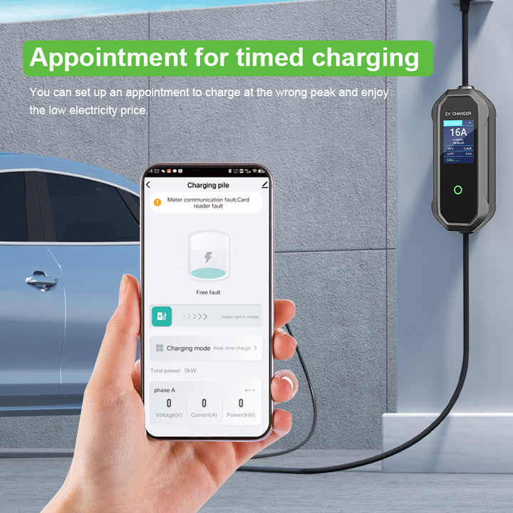 JNTIMUYA 3.5KW/7KW/11KW/22KW Type 2 Universal Portable EV Charger Gun ...