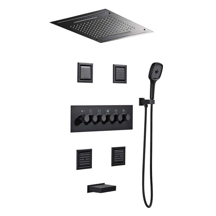 High Quality Waterfall Concealed Thermostatic Shower System Smart ...