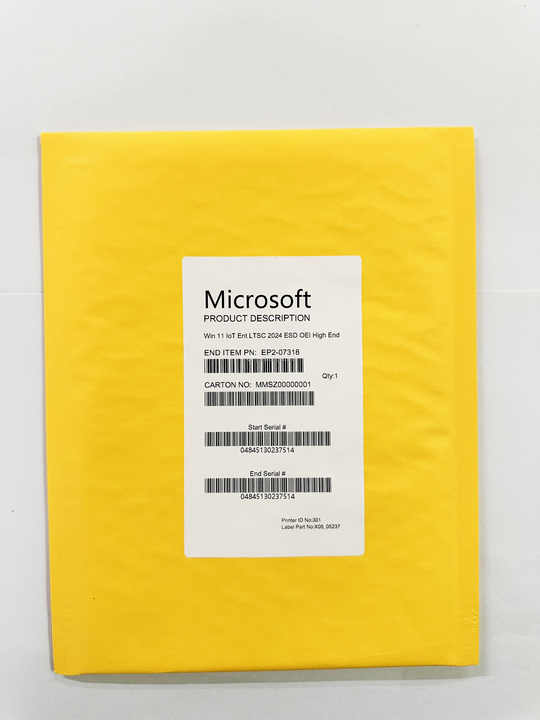Win11 Iot 2024 LTSC - High End OEM COA Key Sticker DVD Package