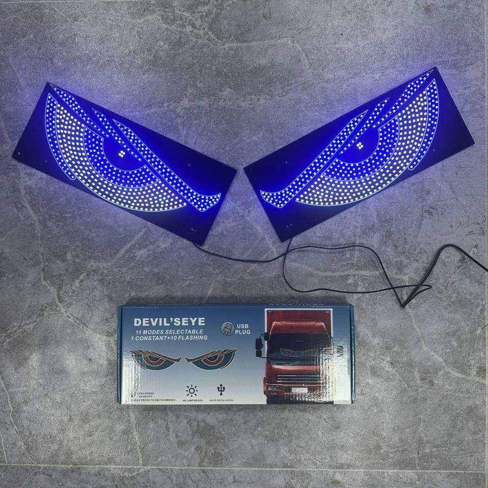2026 New Car Dynamic Devil's Eye Light Car Sticker Led Display Truck ...