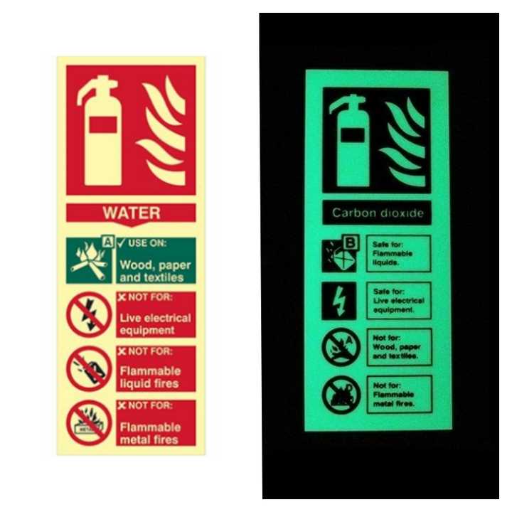 Green Fire Exit with Arrow Wall Self Adhesive Colorful Sticker ...