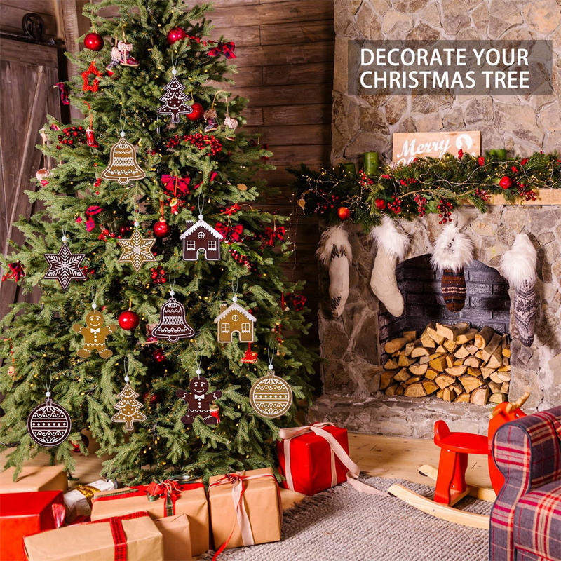 New Product: 24-piece Christmas Tree Decoration Gingerbread Pendant Set ...