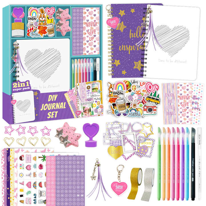2025 Newest Journal Kit Set for Girls Planner Notebook Set Beginners ...