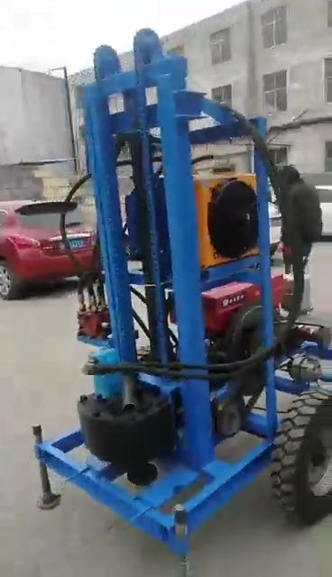 Portable Small Mini Diesel Borehole Water Well Drilling Rig
