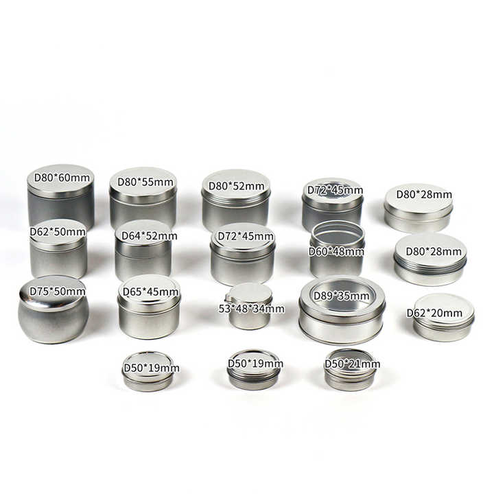 Customised logo Imprinted Metal Boxes Candle Aluminium Poe Lid Tin ...