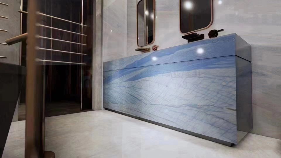 Brazilian Luxury Blue Azul Macauba Sky Marble Polished Natural Stone ...
