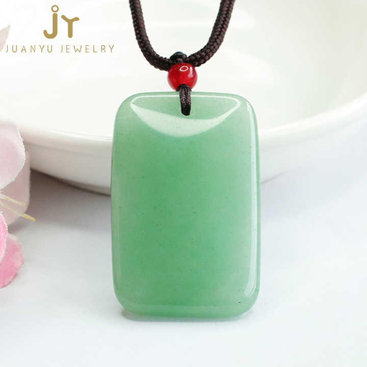 Precious Stone Gemstones and Jade Pendants Square Aventurine Pendants ...