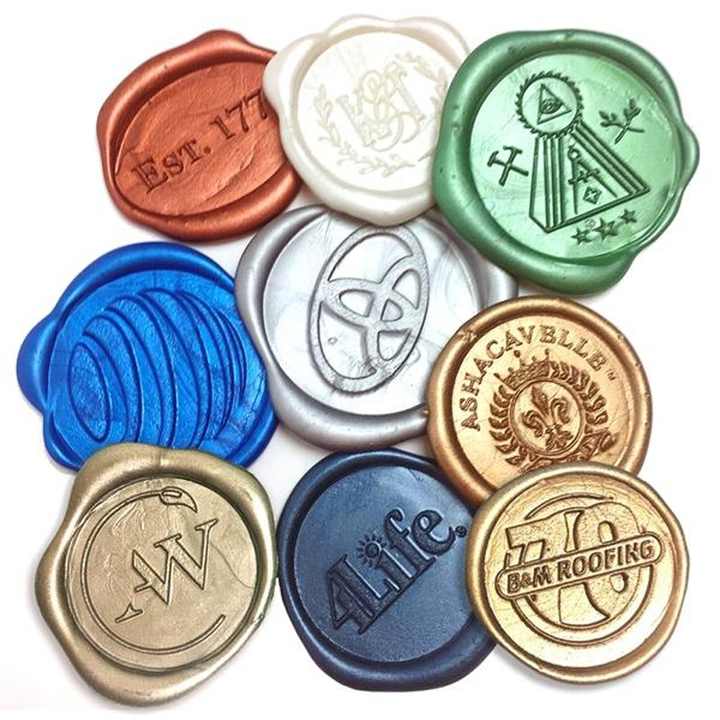 Handmade Custom Logo Wax Seal Stickers DIY Faux Wedding Invitation Peel ...
