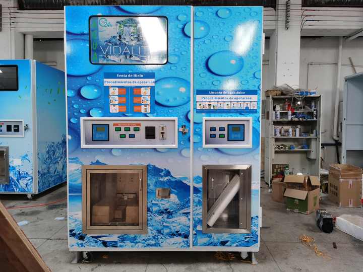 PUKUI Self-Service Ice Vending Machine - Bagging & Sealing