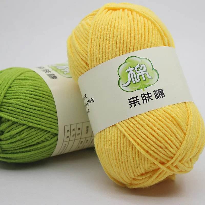 Cotton Acrylic Blend Yarn for Baby Milk Crochet Knitting High Tenacity ...
