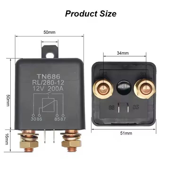 Car Start Relay RL280 200A 12V 24V Power Automotive Relay Heavy High ...