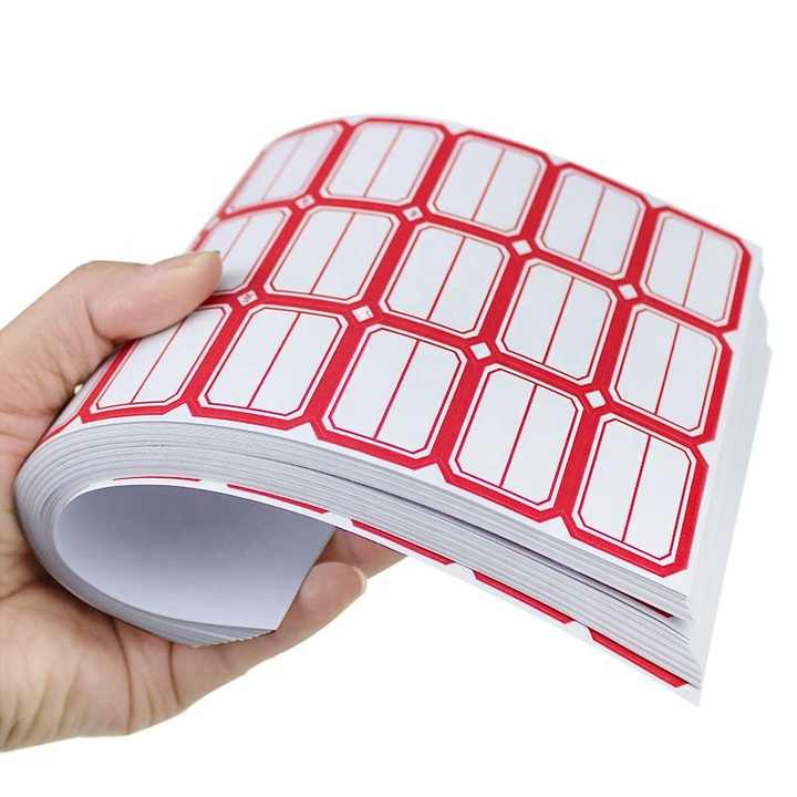 Blank Name Label sticker writable sticker with metallic gold border for ...