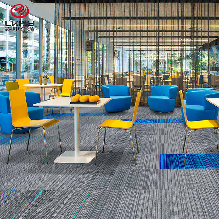 PP Fiber Flooring Pvc Commercial Carpet Tiles 50x50 Office Self ...