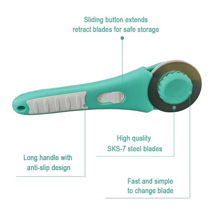 60mm Rotary Cutter with Plastic Handle - Durable & Versatile