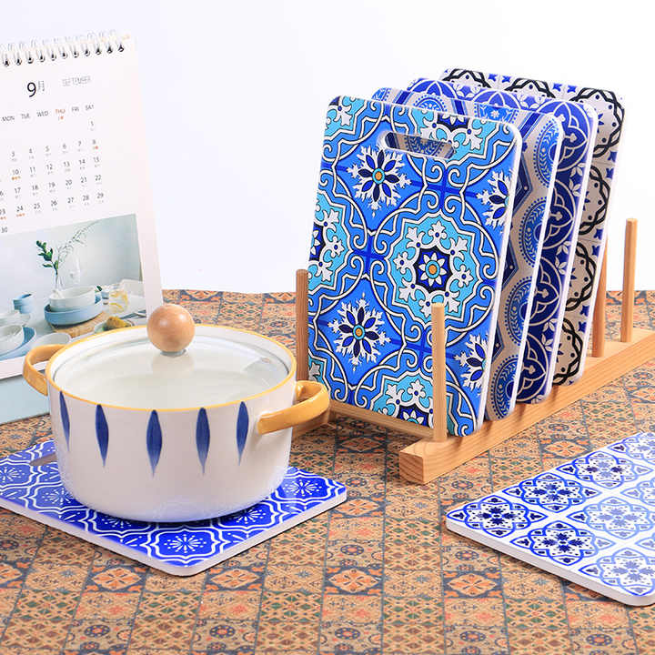 Ceramic Placemat Bohemian Design Home Daily Use Creative Desktop ...