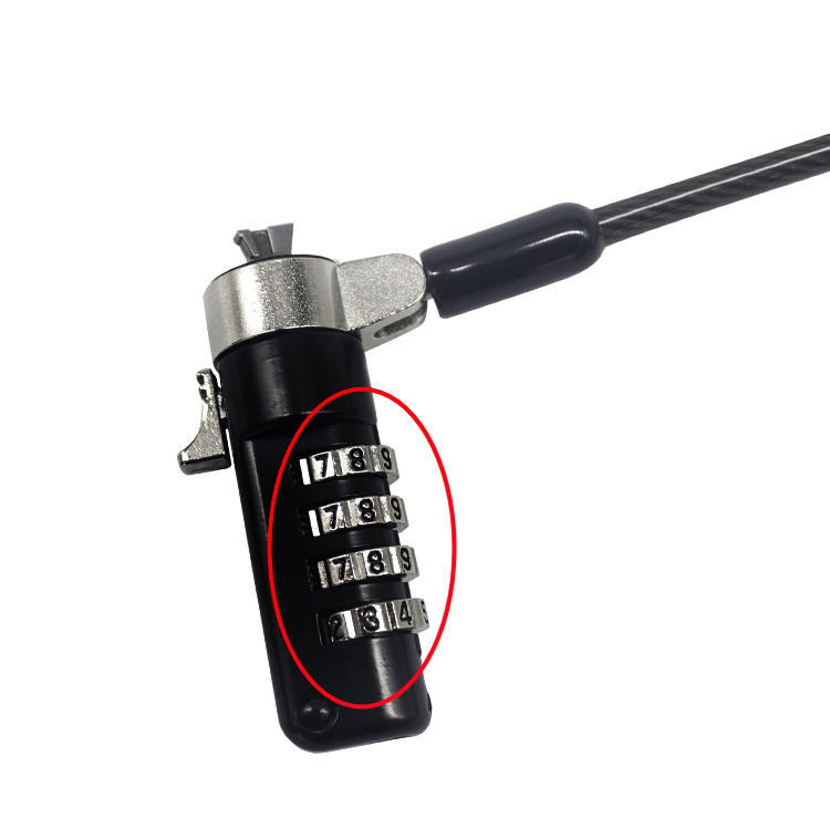 Universal Steel Anti-Theft Security Cable Laptop Lock Detachable Wedge ...