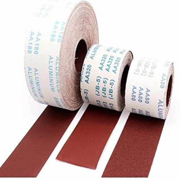 Sandpaper Roll 40-120 Grit - Emery Cloth Abrasive Sheets
