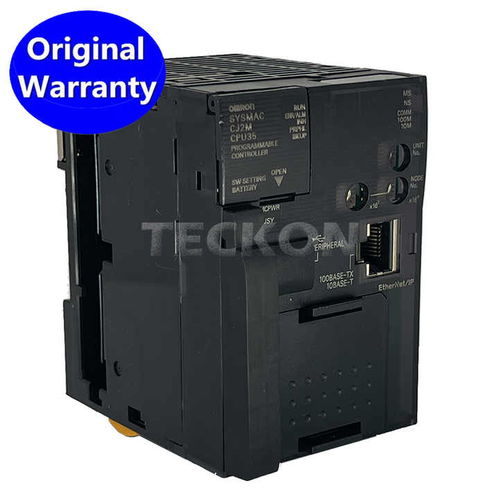 새로운 오리지널 CPU CJ2M-CPU35 1 년 보증 프로그래밍 가능 논리 컨트롤러 PLC 이더넷 CJ2M-CPU35 장착 ...