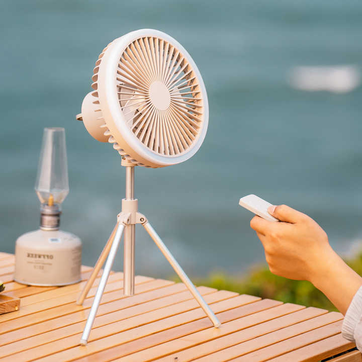 Stand Fan Rechargeable Led Light Large Battery 10000 MAh Air Cooler ...