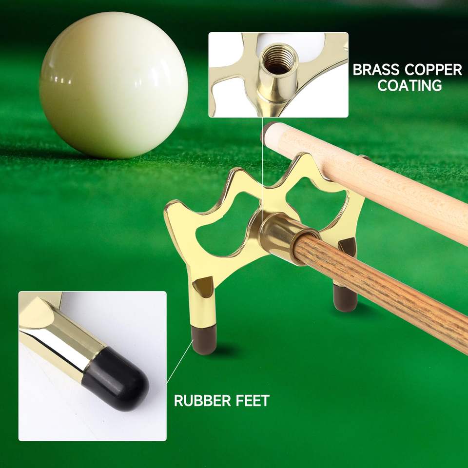 Brass Screw on 5 Position Pool Cue Bridge Head Portable Billiard Rest ...